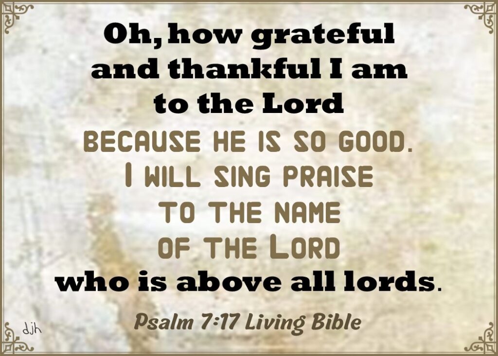 Grateful and Thankful – My Journey – by Doris High